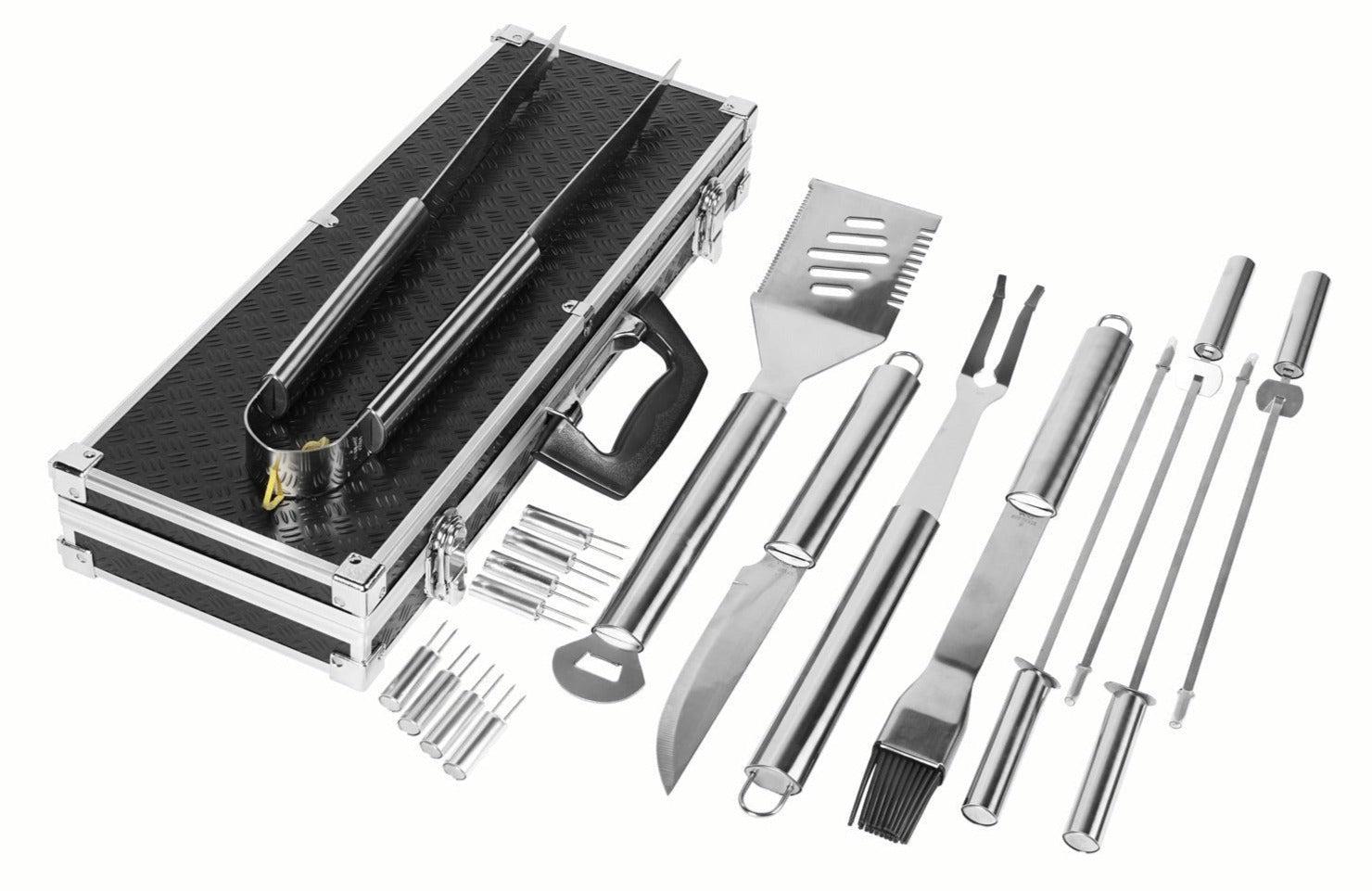 18-Piece BBQ Tool Set with Aluminum Case | Mr. Bar-B-Q