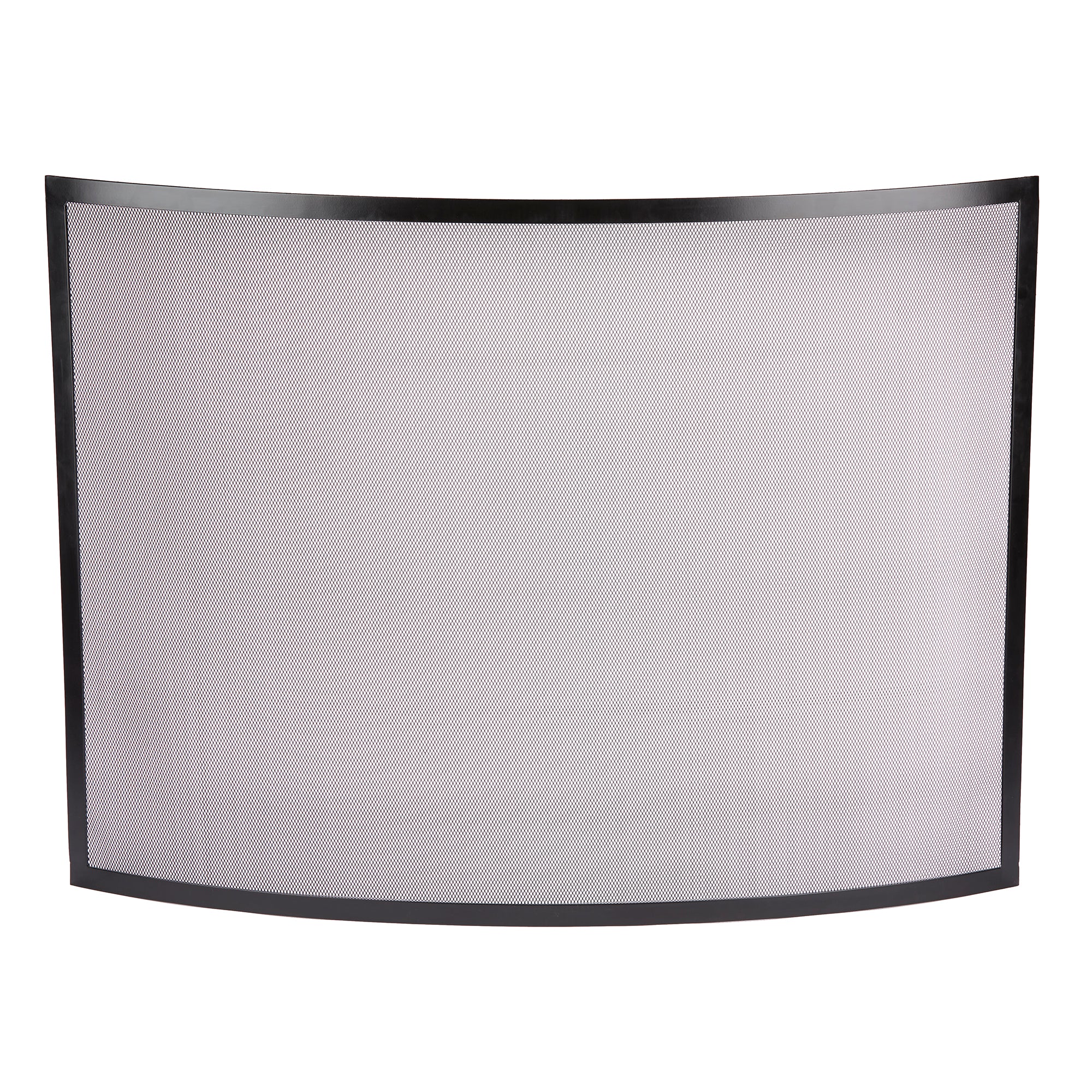 Single Panel Curved Black Wrought Iron Screen | UniFlame